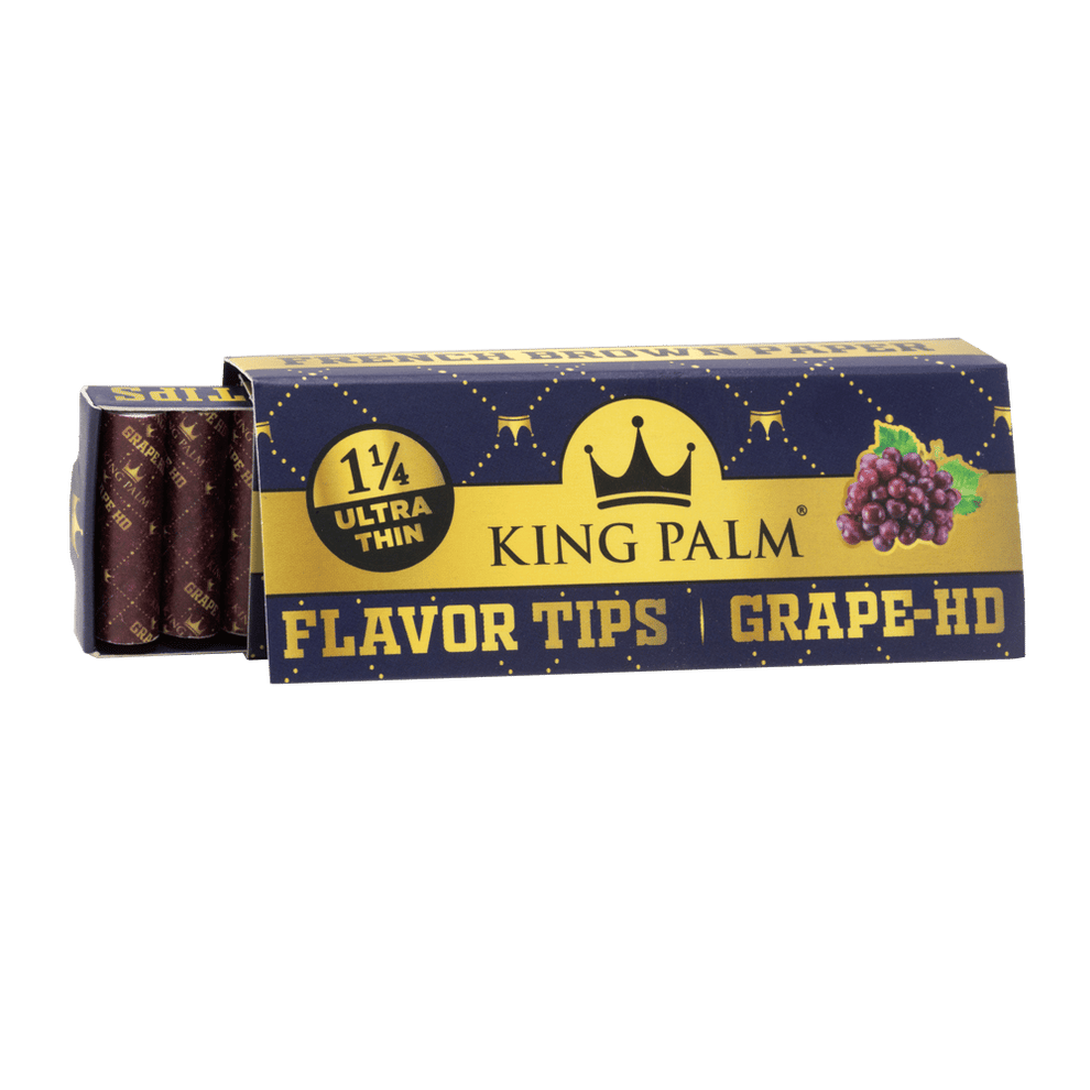 King Palm - French Brown Rolling Papers - Grape HD – The Herbary Co